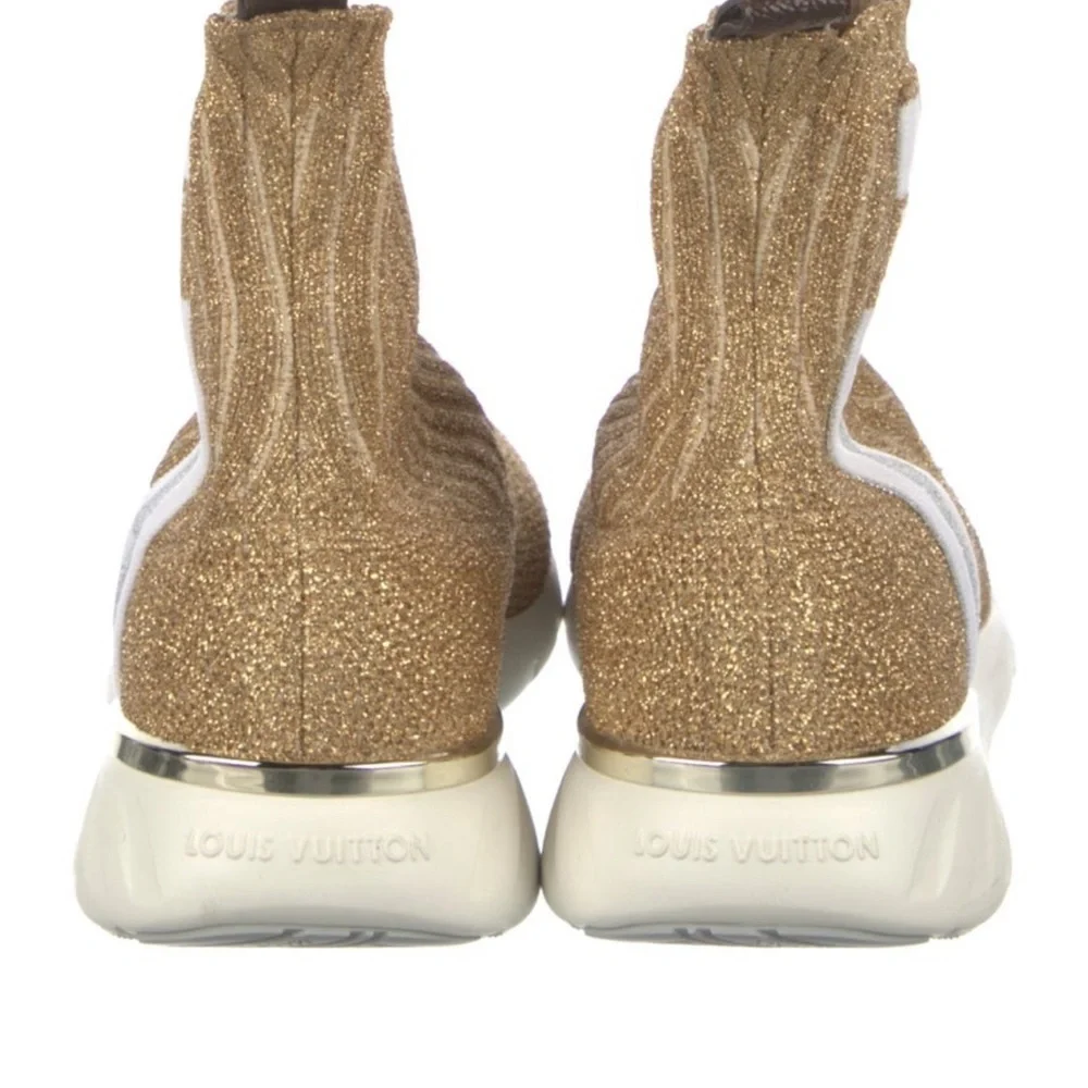 Louis Vuitton | Shoes | Louis Vuitton Gold Hightop Aftergame Sock ...